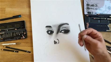 Graphite Pencils Portrait Of Adele Youtube