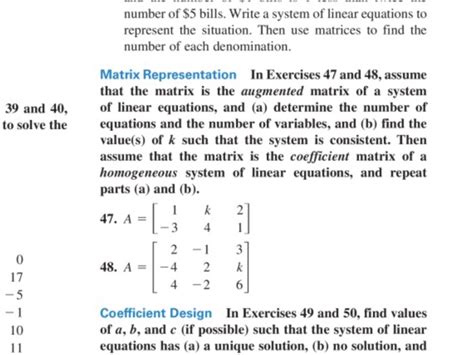 solved in exercises 47 and 48 assume that the matrix is the
