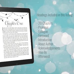 Chapter Number Set Chapter Graphics For Self Published Books And Ebooks Clipart Decorative