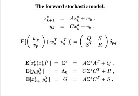 3 The Forward Stochastic Model Download Scientific Diagram
