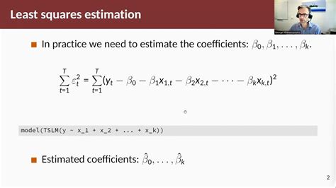 Forecasting Principles And Practice 7 2 Least Squares Estimation Youtube