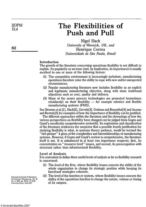 PDF The Flexibilities Of Push And Pull