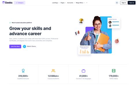 geeks nextjs lms courses theme
