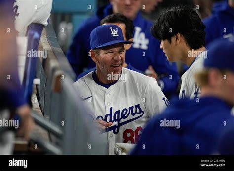 Los Angeles Dodgers First Base Coach Clayton Mccullough 86 Talks With