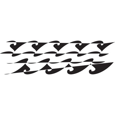 Wave Border Etch Stencil Rubber Stamp Plantation