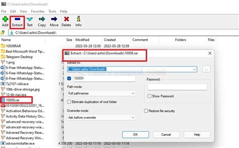 open zip or rar files without winzip and winrar in windows 11 10