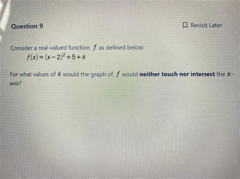 solved consider a real valued function f as defined below