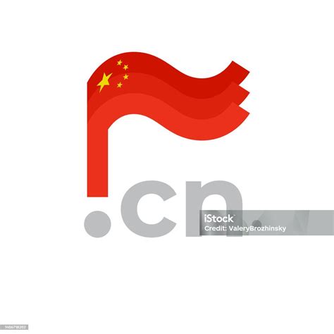 중국 국기 아이콘입니다 흰색 배경에 중국 국기의 원래 간단한 디자인 텍스트를위한 장소 디자인 요소 Cn 도메인이있는 템플릿 국가 포스터 중국의 국가 애국 배너 벡터 0명에
