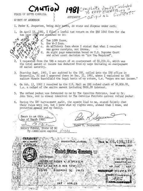 1099 Oid With Affidavit