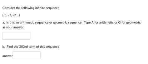 Solved Consider The Following Infinite Sequence Chegg