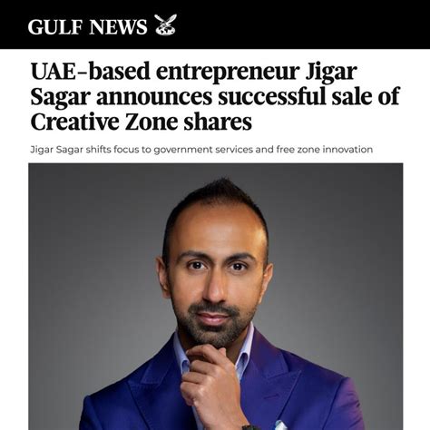 Thrilled To Announce The Successful Completion Of The Sale Of My Shares In Creative Zone To An