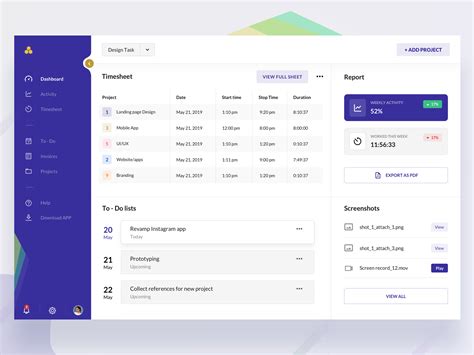 User Account Details Web Dashboard