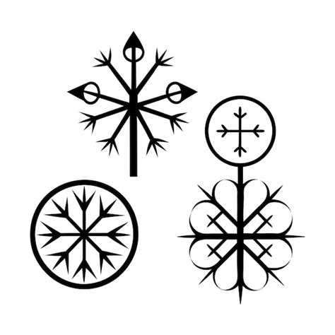 Tree Top Symbols Vector Illustration Set Premium AI Generated Vector