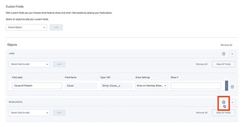 Manage Custom Fields Skedulo Documentation