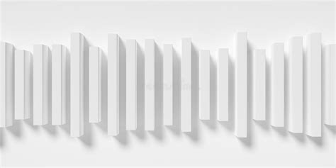 Wave Shaped Group Of White Cubes Or Boxes Array On White Background