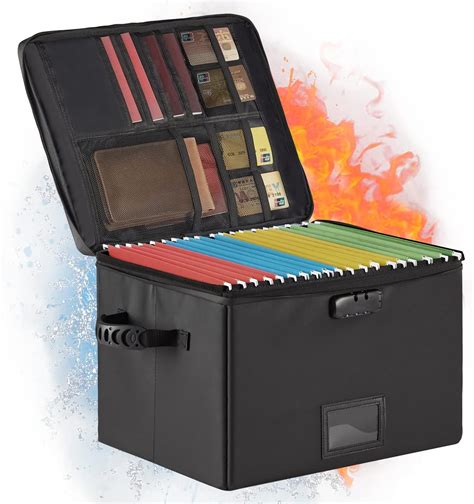 Buy Fireproof Document Box Fireproof File Box With Lock Collapsible File Storage Box With