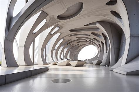 Premium Photo 3d Render Of Abstract Concrete Architecture Design