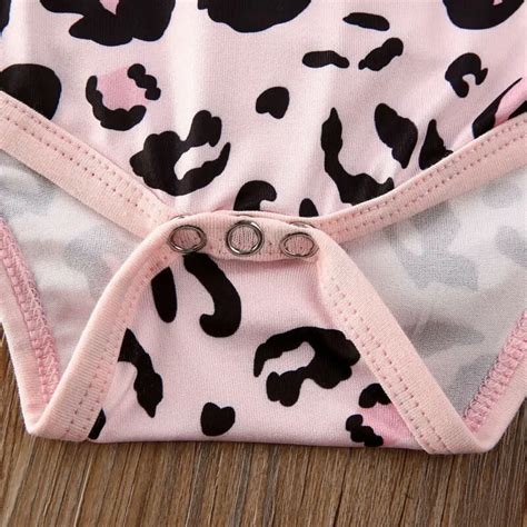 Летняя одежда для малышей леопардовый комбинезон без рукавов для новорожденных девочек