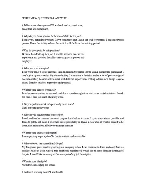 Interview Quest Pdf