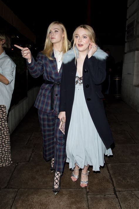 Elle Fanning And Dakota Fanning Celebrating Dakotas Directorial