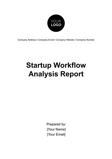 Startup Workflow Analysis Report Template Edit Online And Download