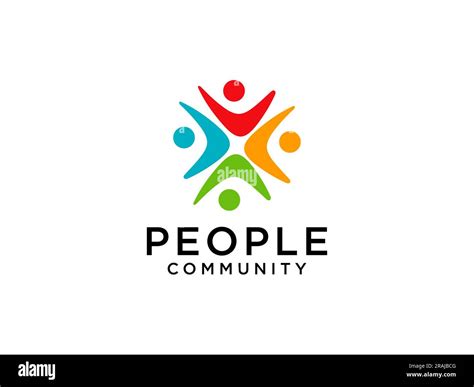 Abstract People Symbol Togetherness And Community Concept Design