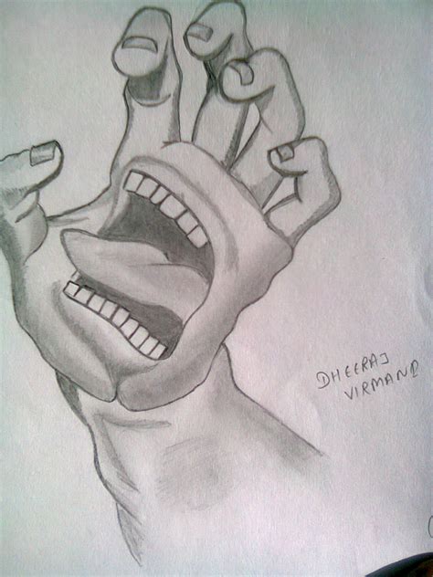 Creative Hand Pencil Sketch Desi Painters