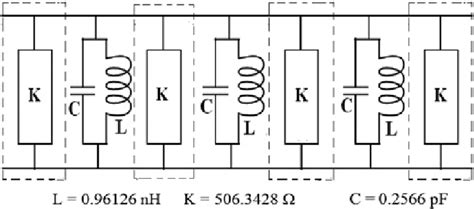 Lumped Element Equivalent Circuit Of The Bandpass Filter Consisting Of