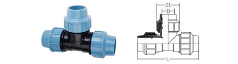Pp Compression Fitting Tee Def Pipeline