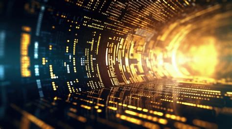 Premium Ai Image Algorithms And Golds Cyber Background Generative Ai