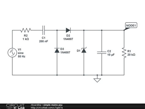 Simple Mains Psu CircuitLab