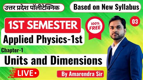 Lec 3 Applied Physics 1st Ii Units And Dimensions Polytechnicpathshala Youtube