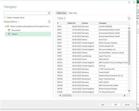 Web Query Connection Does Not Create Table In Excel Stack Overflow