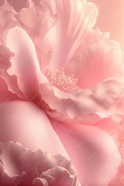 Delicado Fondo Rosa Pastel Romántico Con Hermosas Flores Telón De Fondo De Boda Abstracto Ai