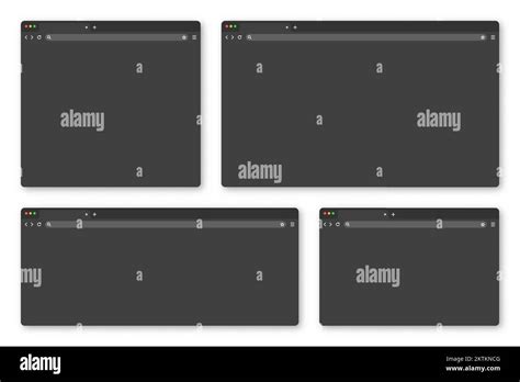 blank web browser window with tab toolbar and search field modern