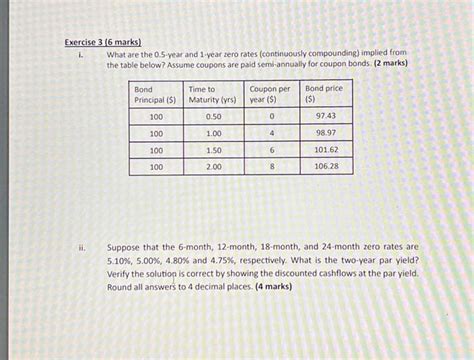 Solved Xercise 3 6 Marks I What Are The 05 Year And