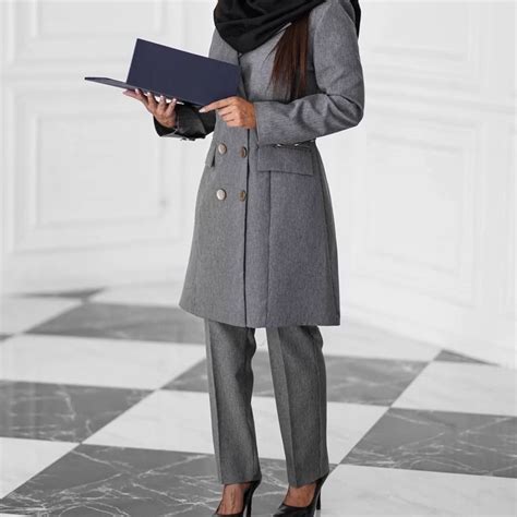 خرید و قیمت مانتو شلوار دیپلمات اداری، دانشجویی رنگ ژورنال سایز44 از