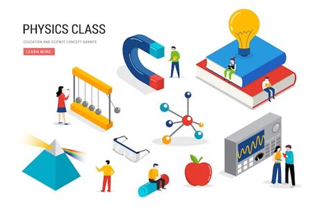 Premium Vector Physics Lab And Babe Class Science Education Scene With Miniature People