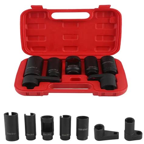 7 in 1 automotive oxygen sensor socket tool set replace offset tool for