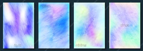 Premium Vector Blurred Grainy Backgrounds Set With Modern Abstract