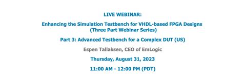 advanced testbench for a complex dut marketing eda