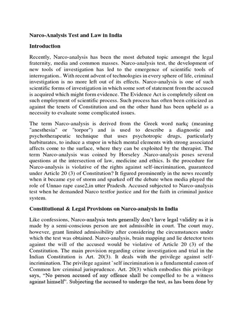 4e Impact Of Forensic Science Evidentiary Value In Dna Test Narco Analysis Pdf Right To
