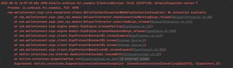 NoRelayConnectionException No Connection Available Issue WalletConnect
