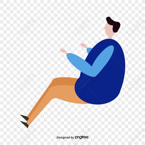 파란색 의류 영업소 남자 캐릭터하나문자 사무실 Png 일러스트 무료 다운로드 Lovepik