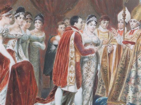 Miniatur Nach Einem Gemälde Von Georges Rouget Hochzeit Von Napoleon