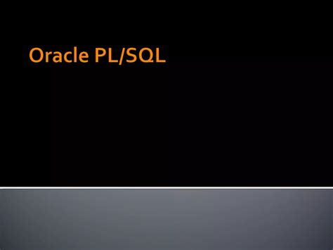 oracle plsql step by step guide ppt