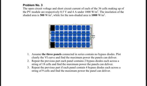 Problem No The Open Circuit Voltage And Short Chegg