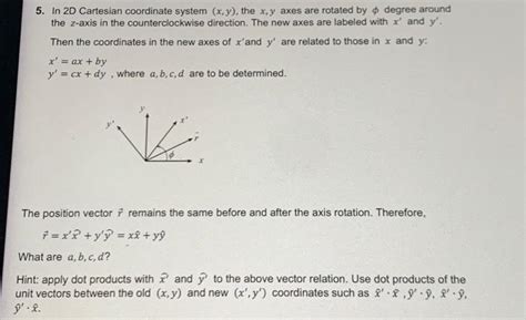 Solved In D Cartesian Coordinate System X Y The X Y Chegg