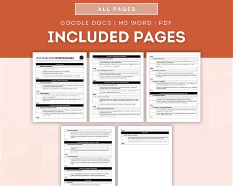 java developer interview guide template probiztemplates