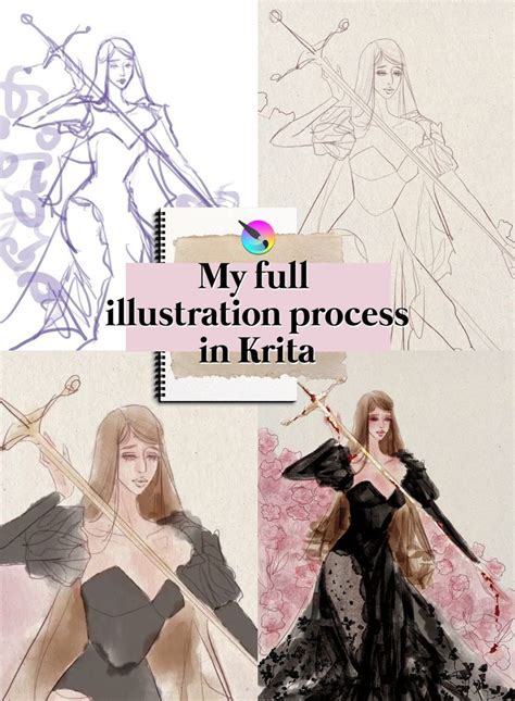 Krita Tutorial Full Illustration Process Digital Art Tutorial